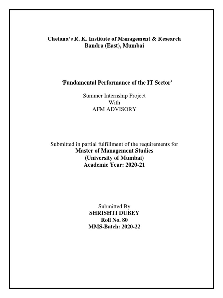 Sip Report (Final) | PDF | Technical Analysis | Stocks