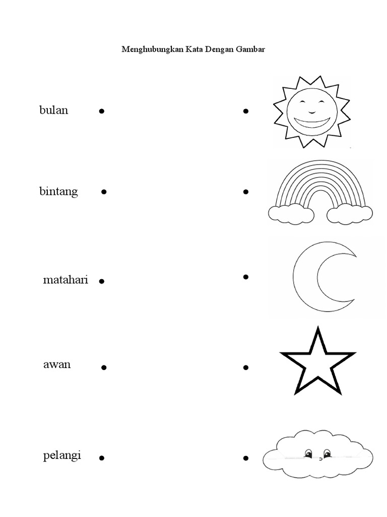 Menghubungkan Kata Dengan Gambar | PDF
