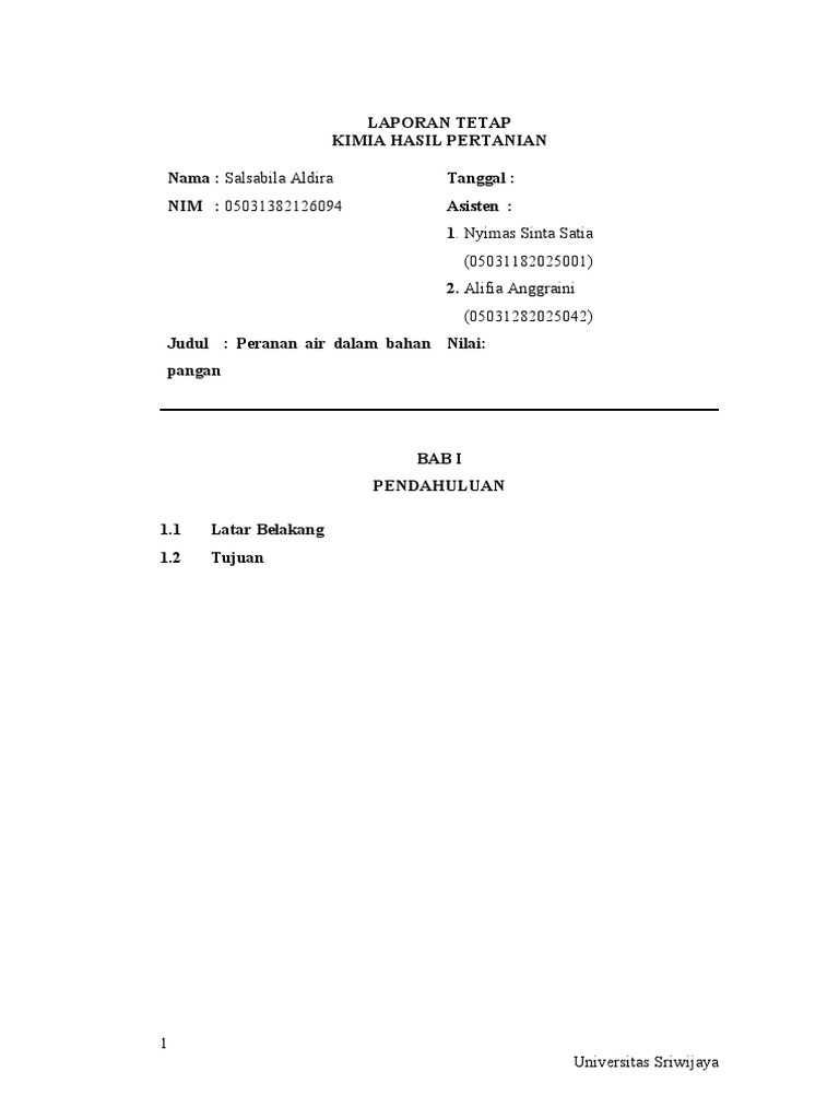 Format Laporan Praktikum KHP | PDF