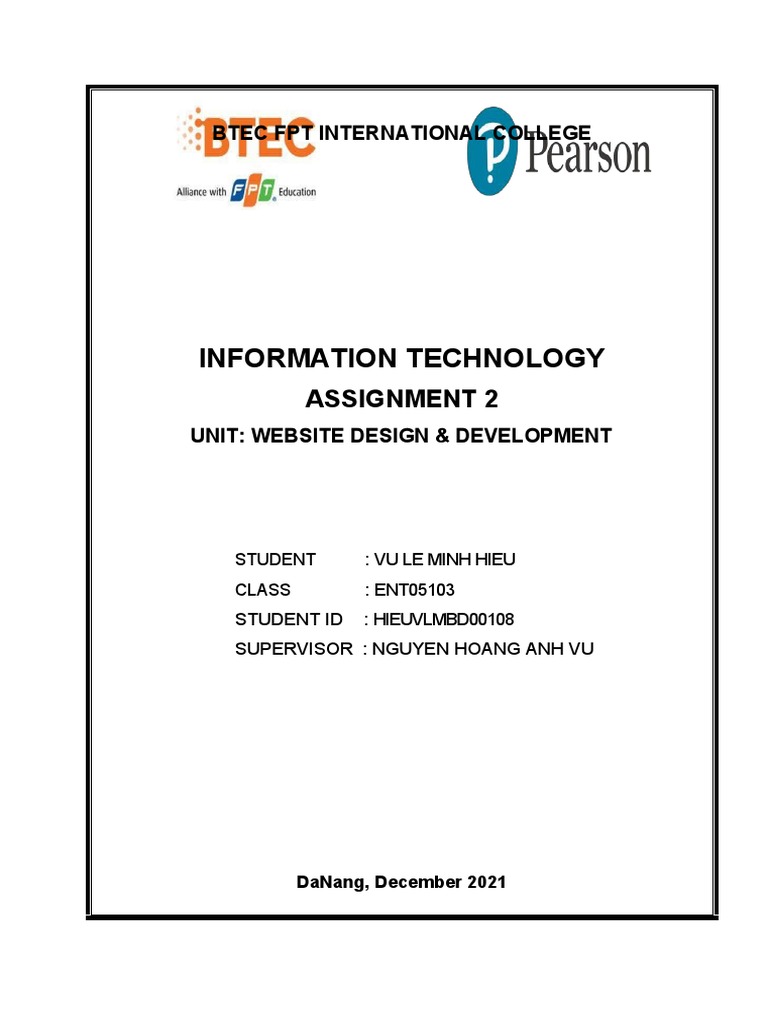 BÀI MẪU_ASSIGNMENT_WORD | PDF | Web Design | Information Technology Management