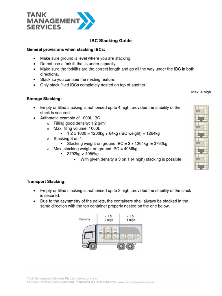 IBC Stacking Guide 1 | PDF | Home & Garden | Technology & Engineering