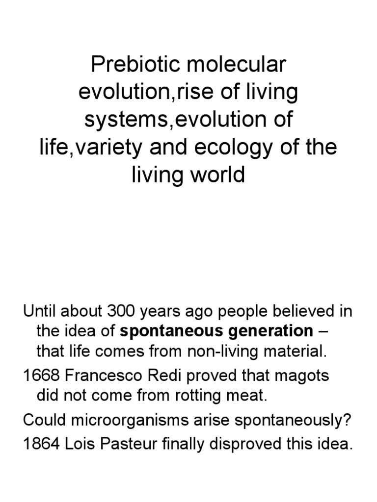 Origins of Life and Prebiotic Evolution | PDF