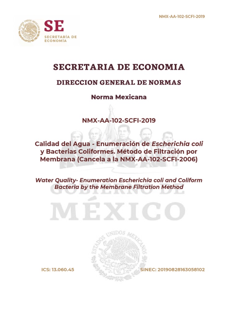 NMX Aa 102 Scfi 2019 | PDF | Química