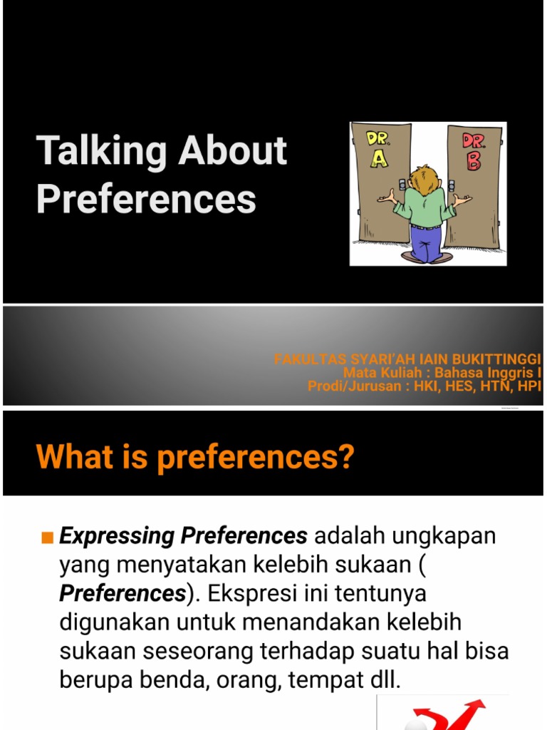 Talking About Preferences 1 | PDF