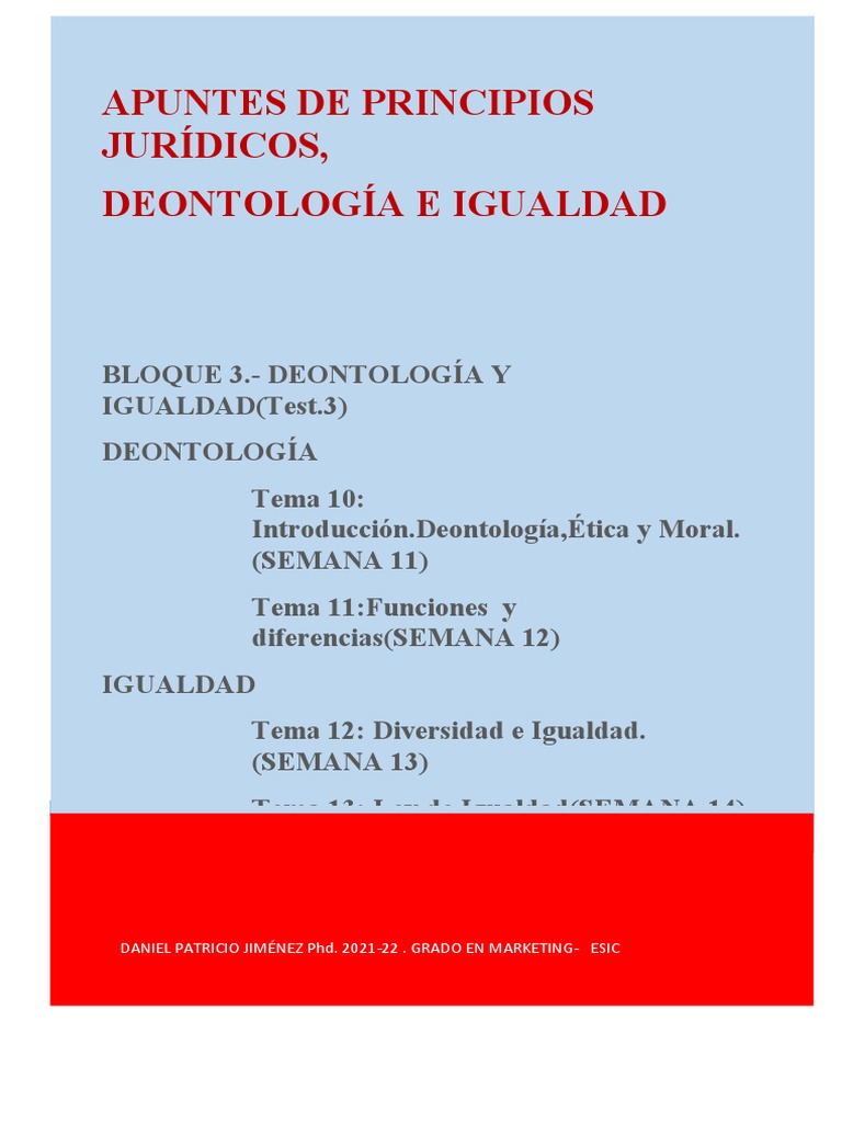 Bloque III Tema 10-11 | PDF | Moralidad | Igualdad de género