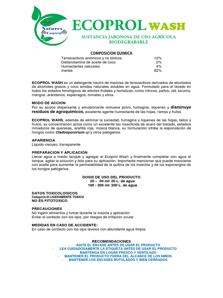 Ficha Tecnica Ecoprol | PDF