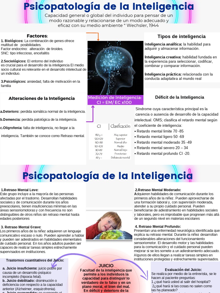 Organigrama Psicop. de La Inteligencia | PDF | Discapacidad intelectual | Inteligencia