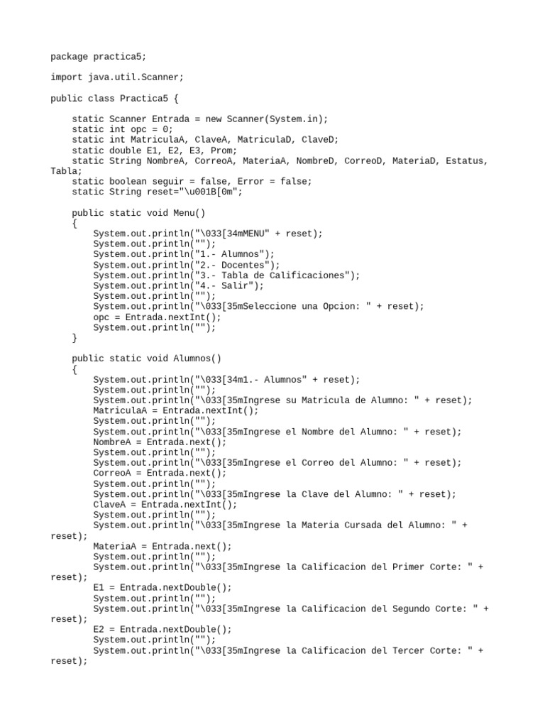 Practica 5 | PDF | Computer Programming | Software Engineering
