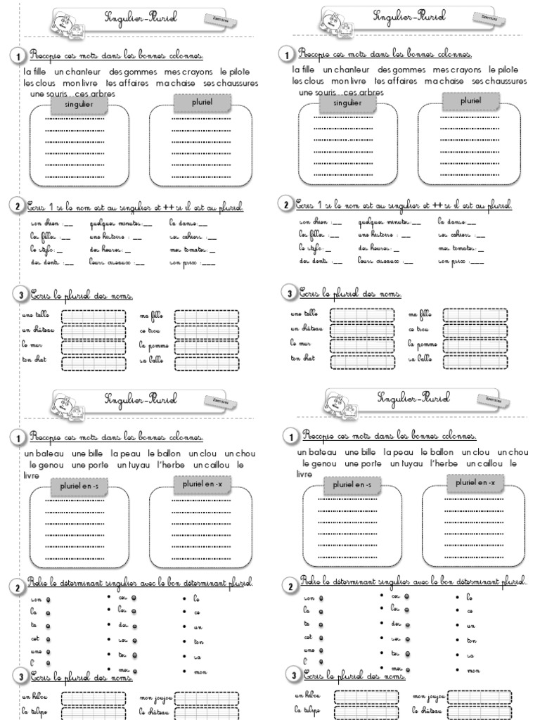 9 Singulier Pluriel 2 BDG | PDF