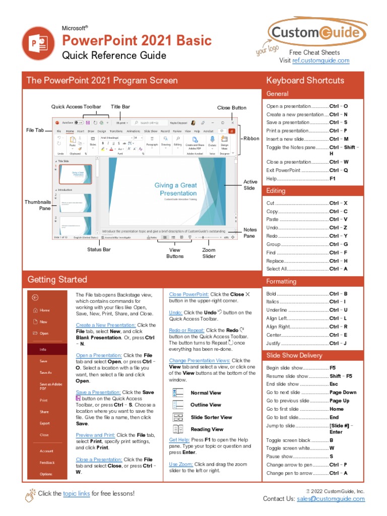 PowerPoint 2021 Basic | PDF