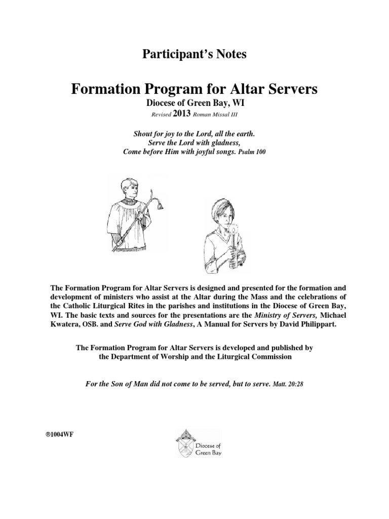 Altar Servers Participant | PDF | Mass (Liturgy) | Eucharist