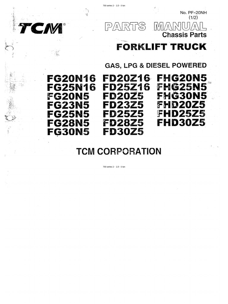 TCM - Parts Manual - Fg20 Fd20 Fhg20 Fd25 Fhg25 Fg25 Fg23 Fd23 Fhd23 Fhd25 Fg28 Fd28 Fhd30 Fg30 ...