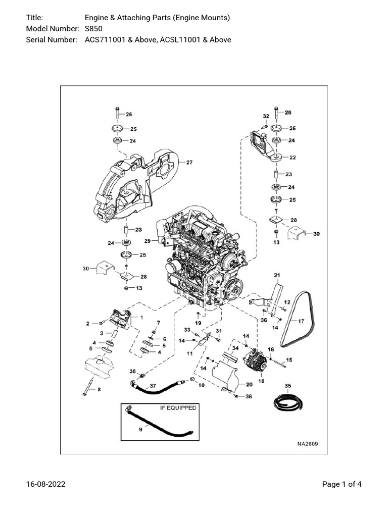 Engine & Attaching Parts (Engine Mounts) - S850 | PDF | Screw | Manufactured Goods