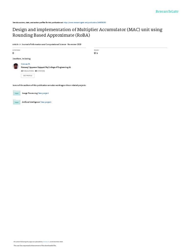 DesignandimplementationofMultiplierunitMAC ROBA | Download Free PDF ...