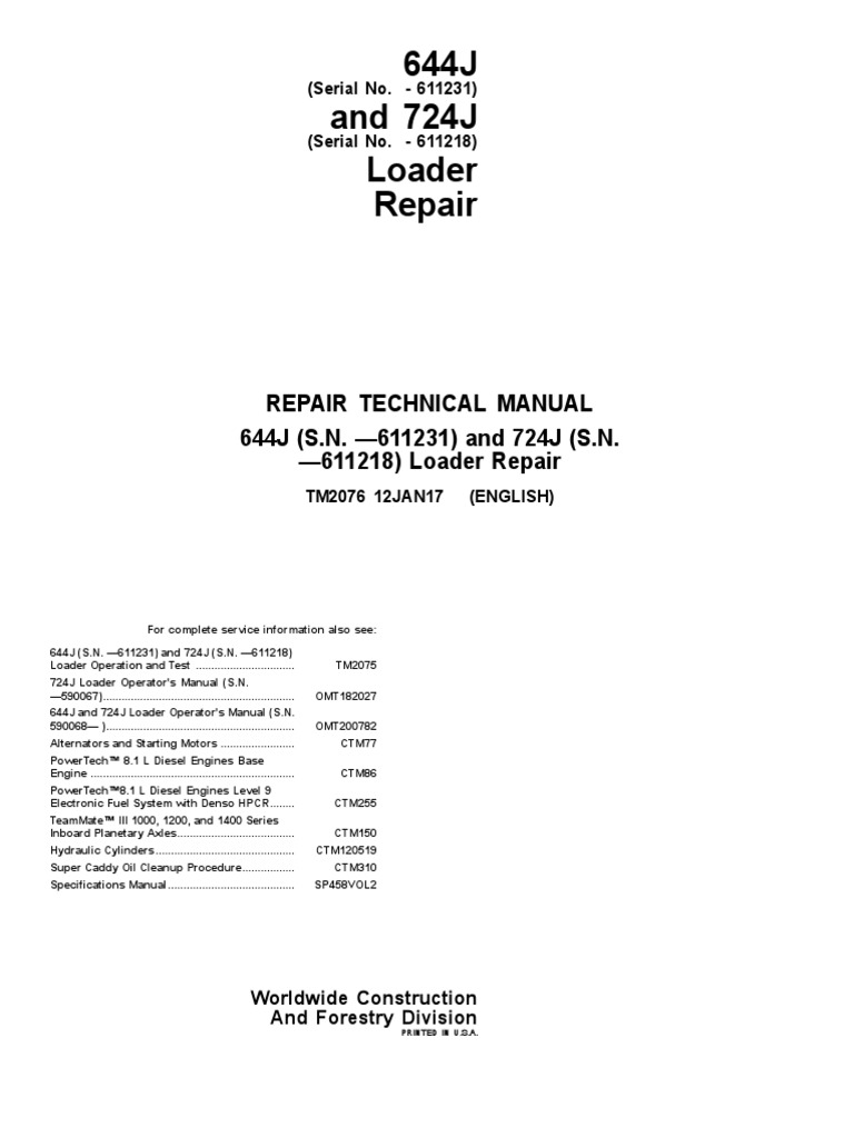624j-724j Repair Manual | PDF