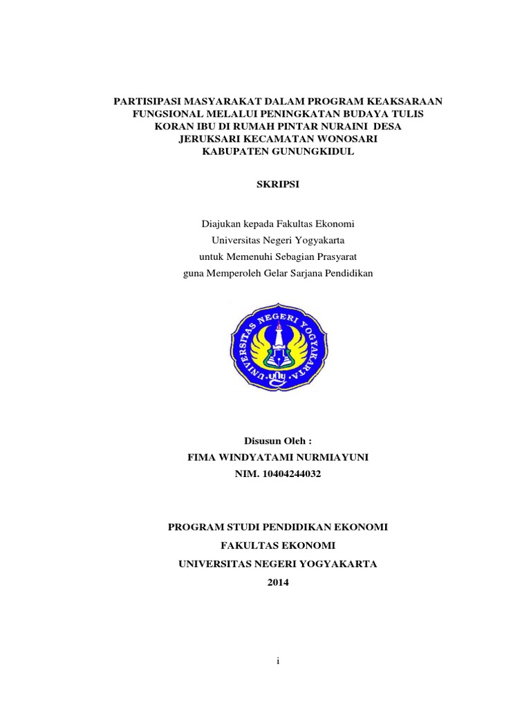 Skripsi Full - FIMA - 10404244032 | PDF