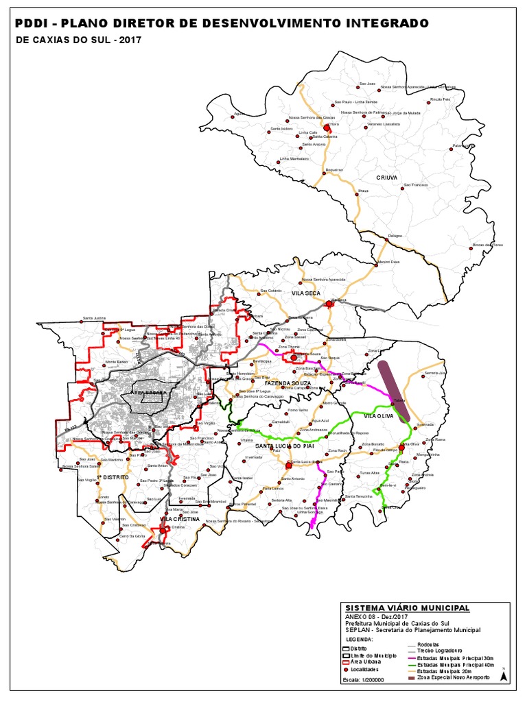 Mapa Distrital de Caxias do Sul 2017 | PDF