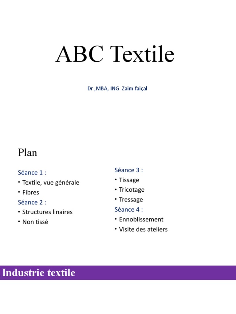 ABC Textile - ESITH | PDF | Textile non tissé | Teinture