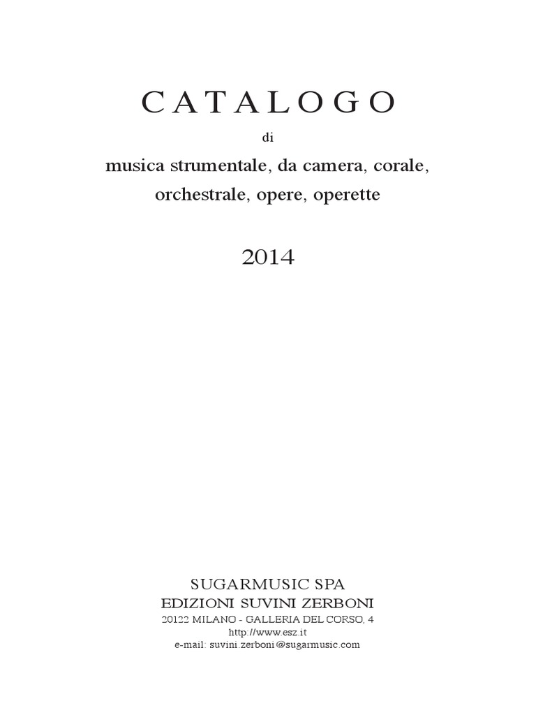 Suvini Zerboni Catalogo-2014 | PDF