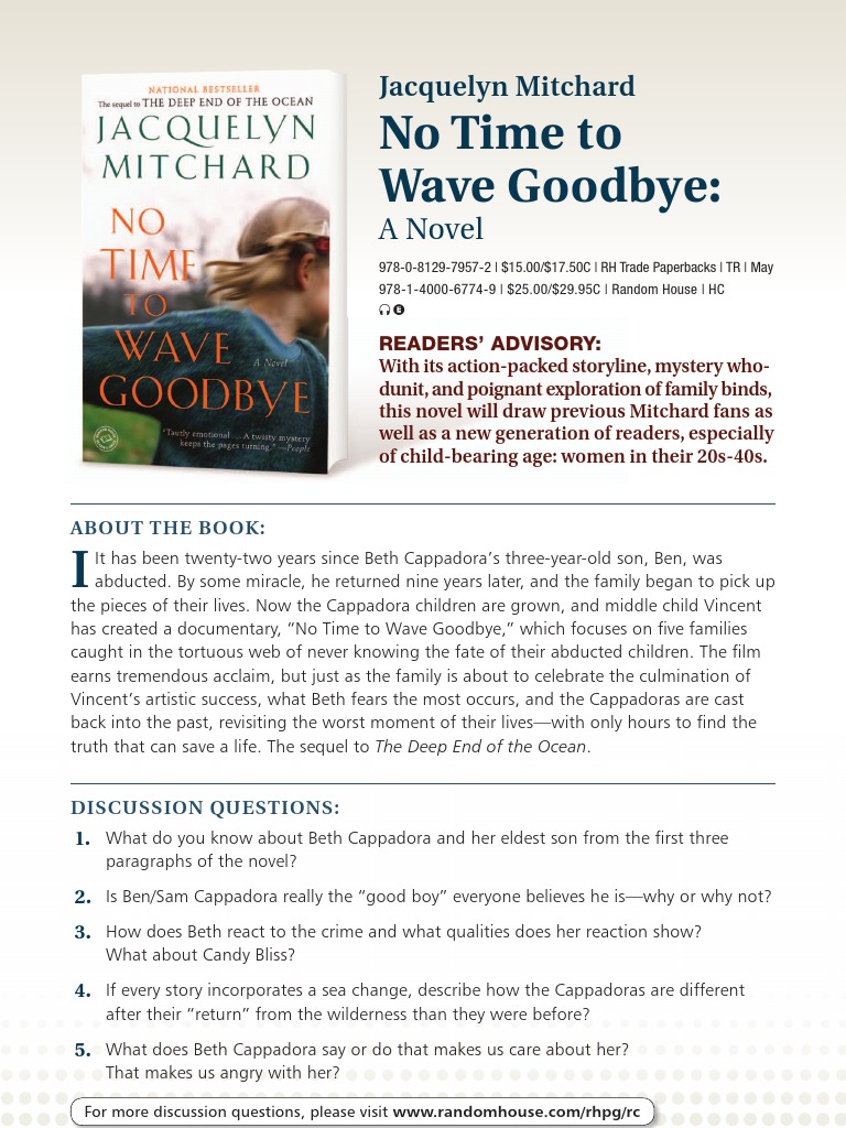 No Time to Wave Goodbye Overview | PDF | Young Adult | General Fiction