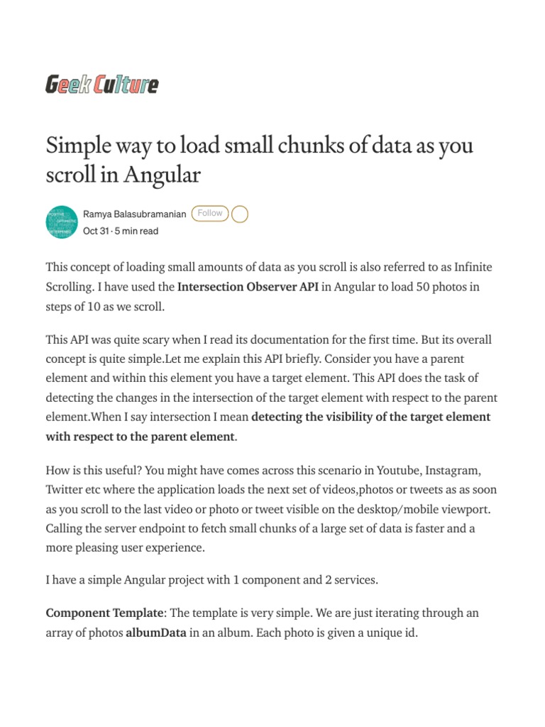 Angular Infinite Scrolling Guide | PDF | Information Technology ...