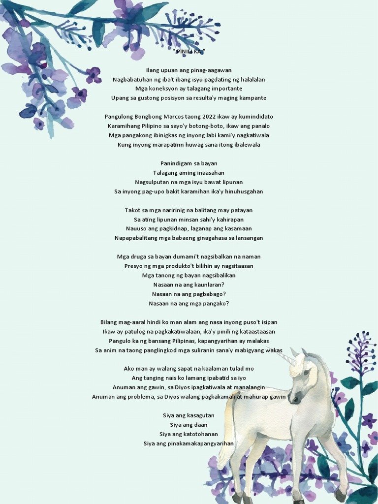 Tula para Sa Pangulo | PDF