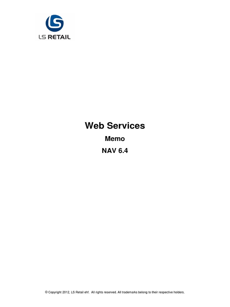 Web Services - Memo LS Retail NAV 6.4 | PDF | Web Service | World Wide Web