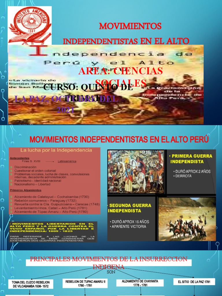 Movimientos en El Alto Peru | PDF | América del Sur | Colonización ...