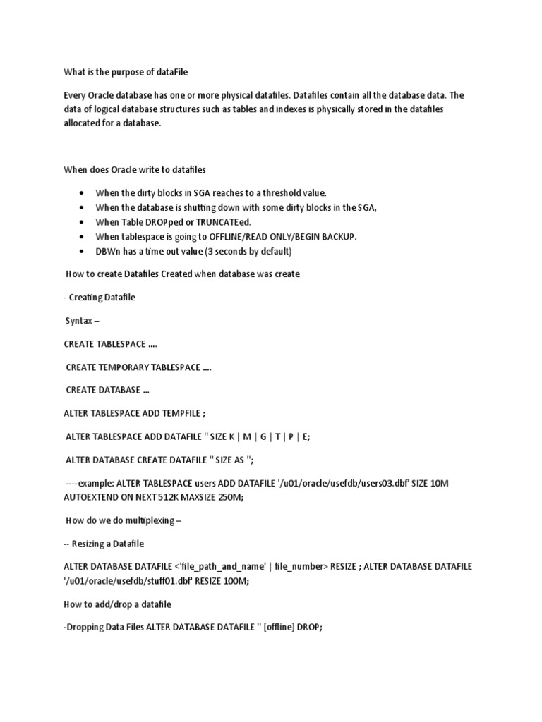Datafile PDF