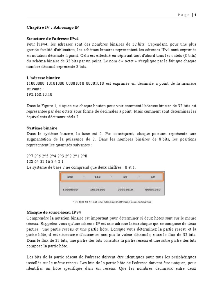 Comprendre l'adressage IP et les sous-réseaux | PDF | Technologie et ...