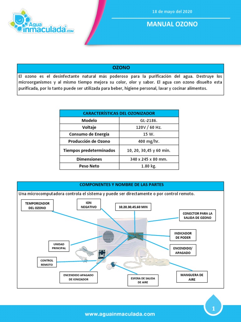 Manual Ozono | PDF