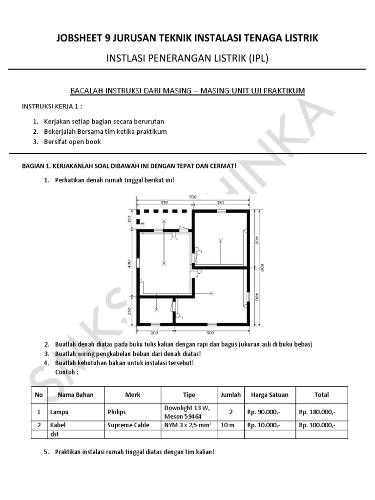 Jobsheet 9 Instalasi Rumah Tinggal | PDF