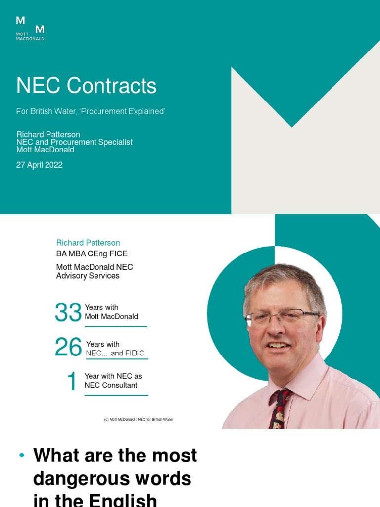 NEC Contracts Procurement Explained | PDF | Civil Engineering | Economies