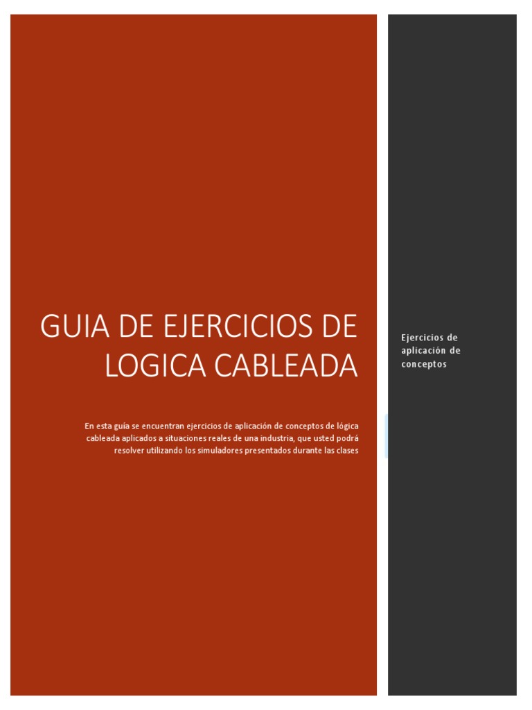 Guia de Ejercicios de Logica Cableada | PDF | Ascensor | Diodo emisor ...