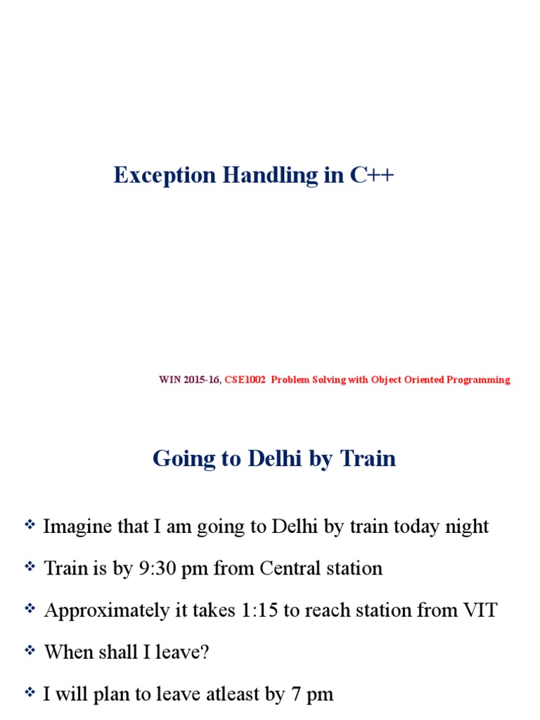 Exception Handling C Pdf Parameter Computer Programming Subroutine