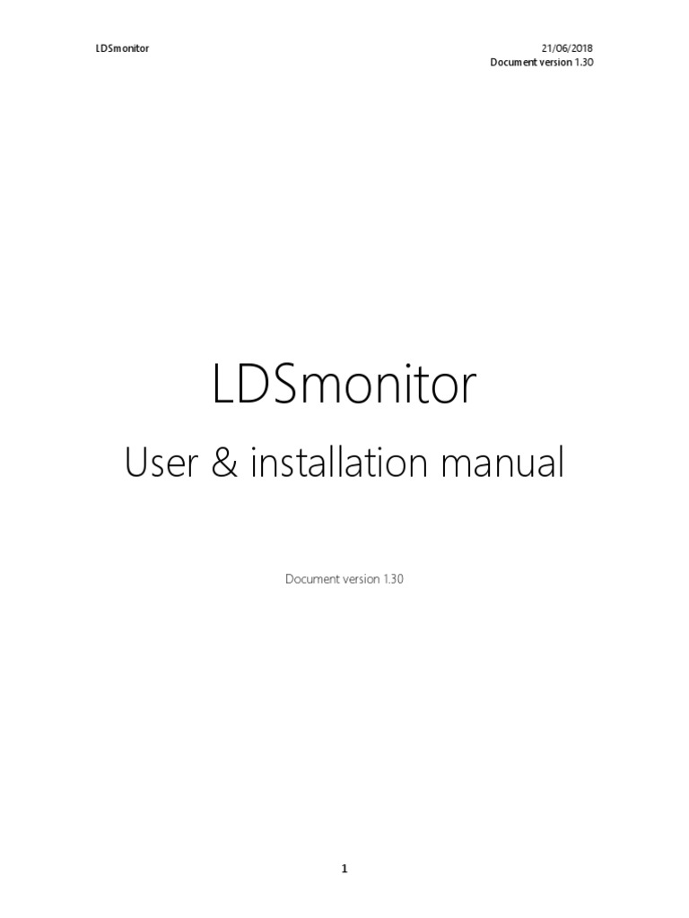 LDSmonitor - UserManual - v.1.30 | PDF | Computers