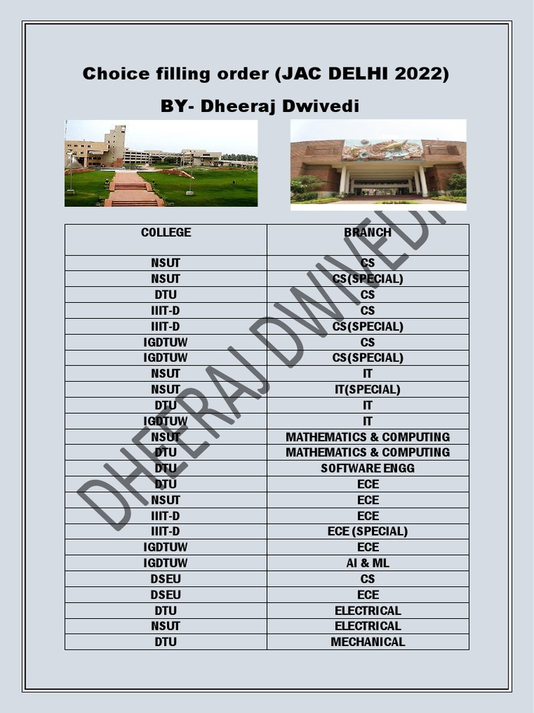 Choice Filling Order | PDF