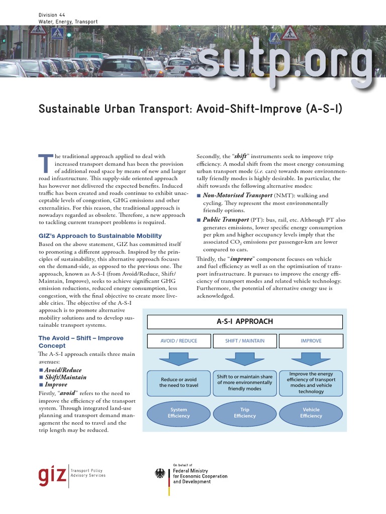 Avoid Shift Improve - EN | PDF | Efficient Energy Use | Transport