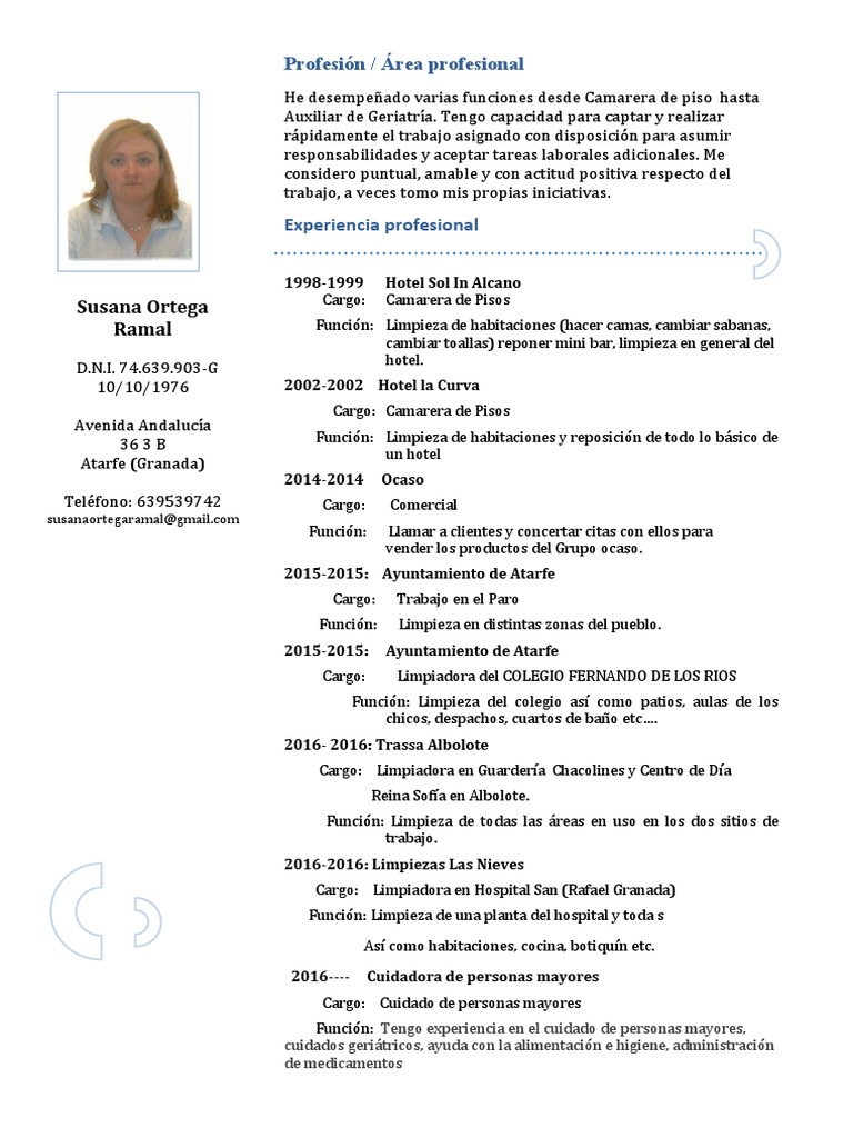 Curriculum Susana Ortega Ramal Actualizado A 20 de Octubre de 2019 | PDF | Informática