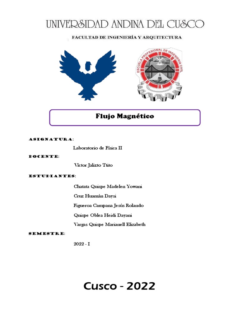 Labo. N°10 F-2 Flujo Magnetico | Descargar gratis PDF | Imán | Campo magnético