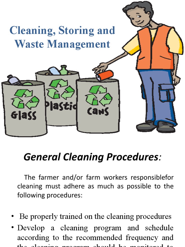 Cleaning, Storing and Waste Management | PDF