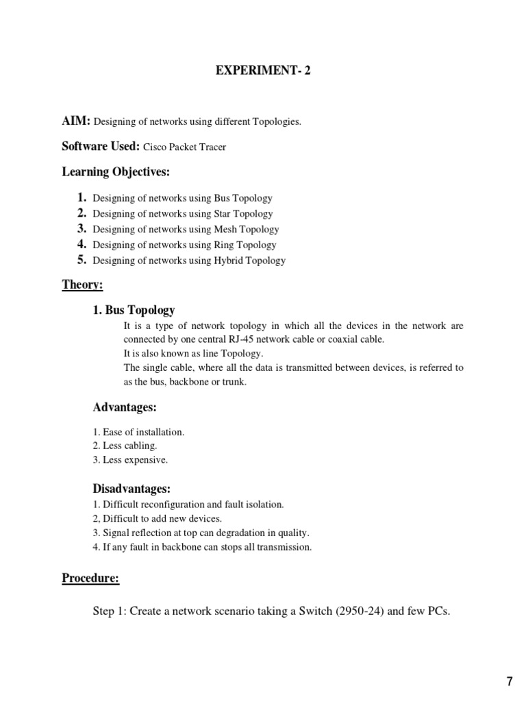 Cse 307 Experiment 2 | PDF | Network Topology | Computer Network