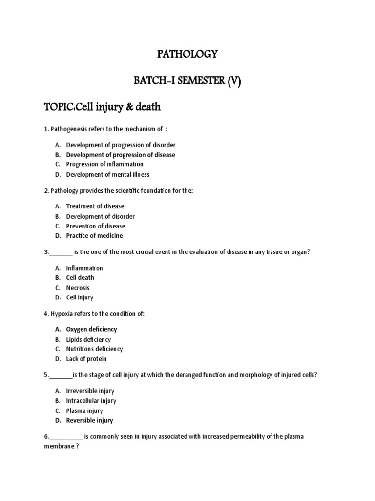 Pathology Final | PDF