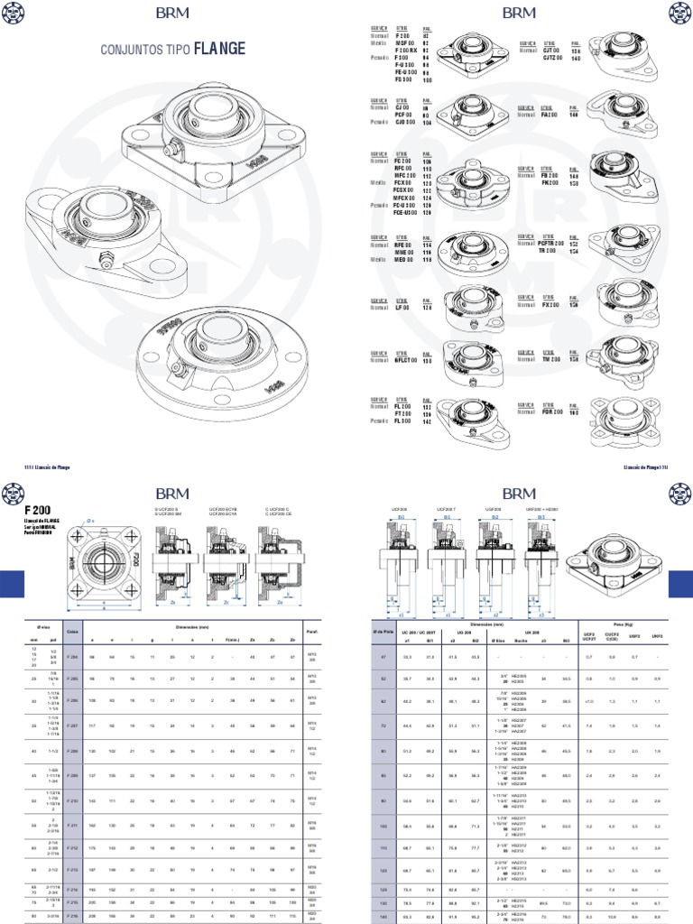BRM - Mancais Tipo Flange - 34 7 | PDF | Engenharia Mecânica