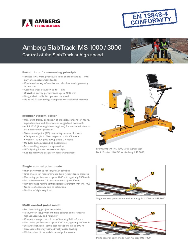 Slab Track IMS1000 3000 Datasheet en | PDF | Surveying | Accuracy And ...