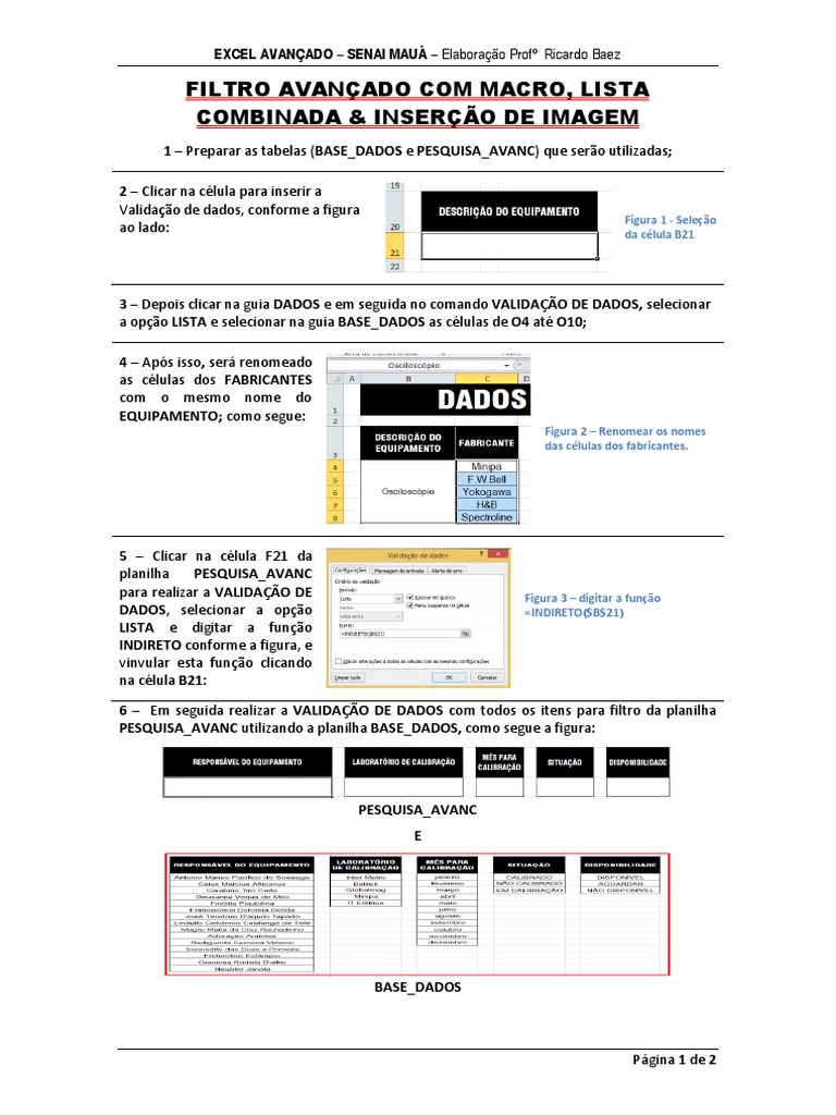 Aula Filtro Avançado Com Macro Pdf Macro Ciência Da Computação Planilha 