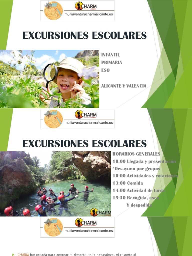 Excursiones Escolares: Infantil Primaria ESO Alicante Y Valencia | PDF ...