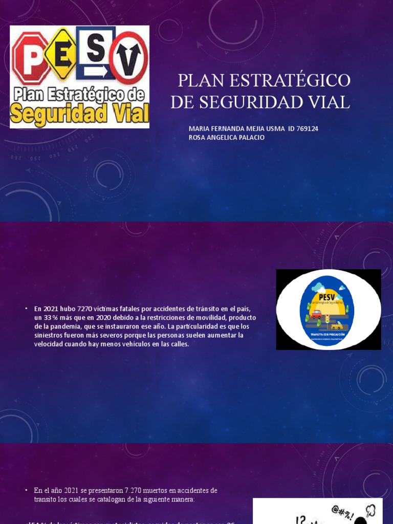 Plan Estratégico de Seguridad Vial | PDF | Seguridad vial | Accidente ...