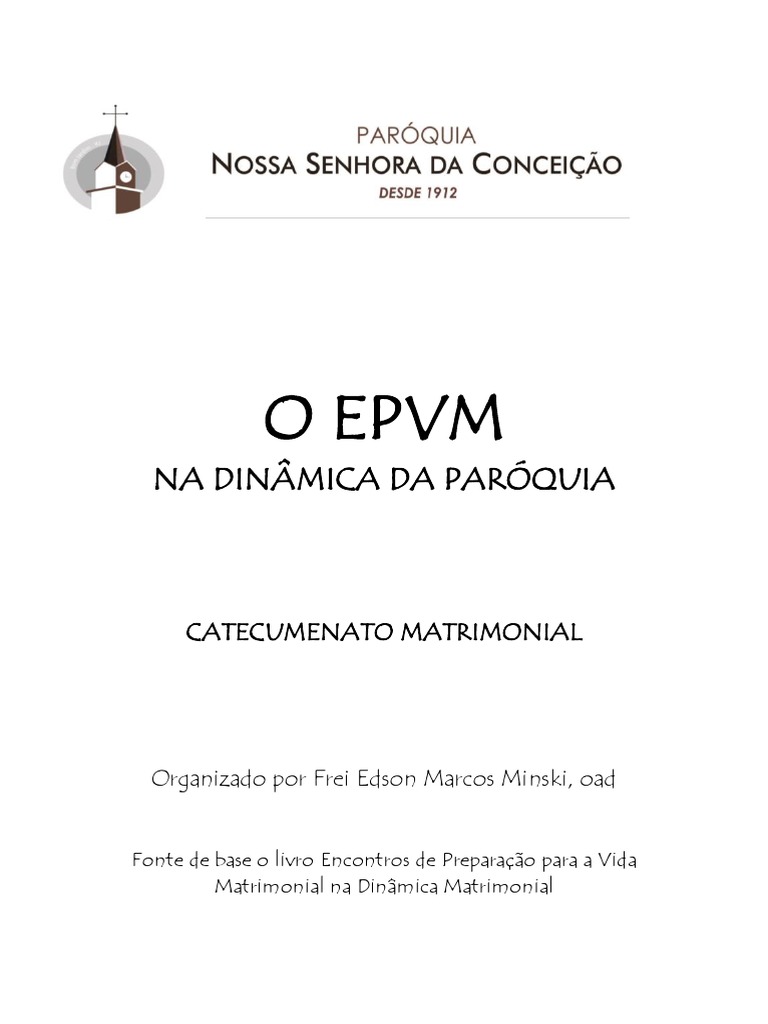 Epvm Na Dinâmica Da Paróquia | PDF | Igreja católica | Casamento