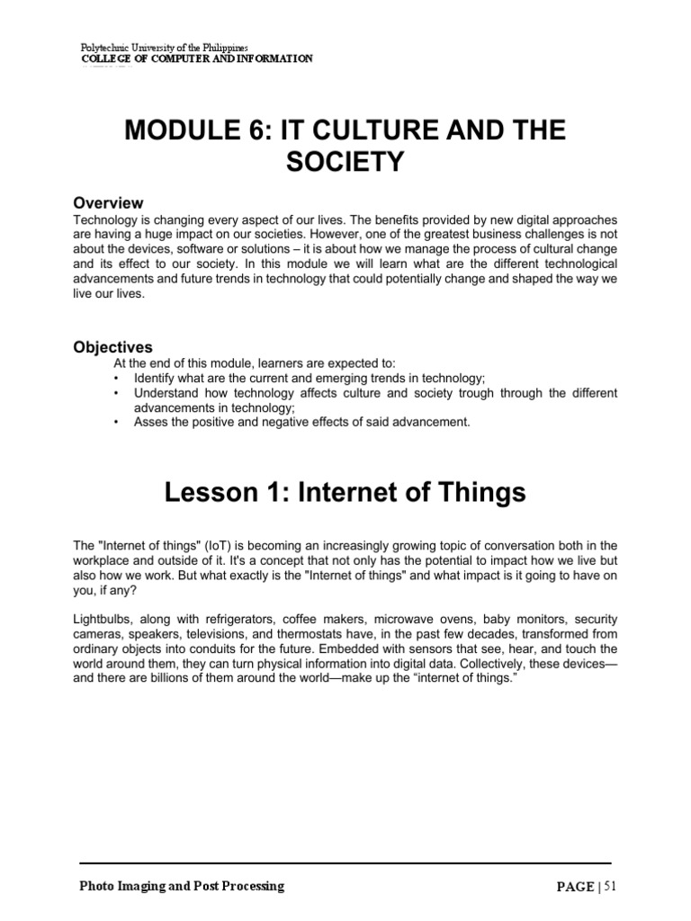 Module 6 - PDF | PDF | Internet Of Things | Virtual Reality